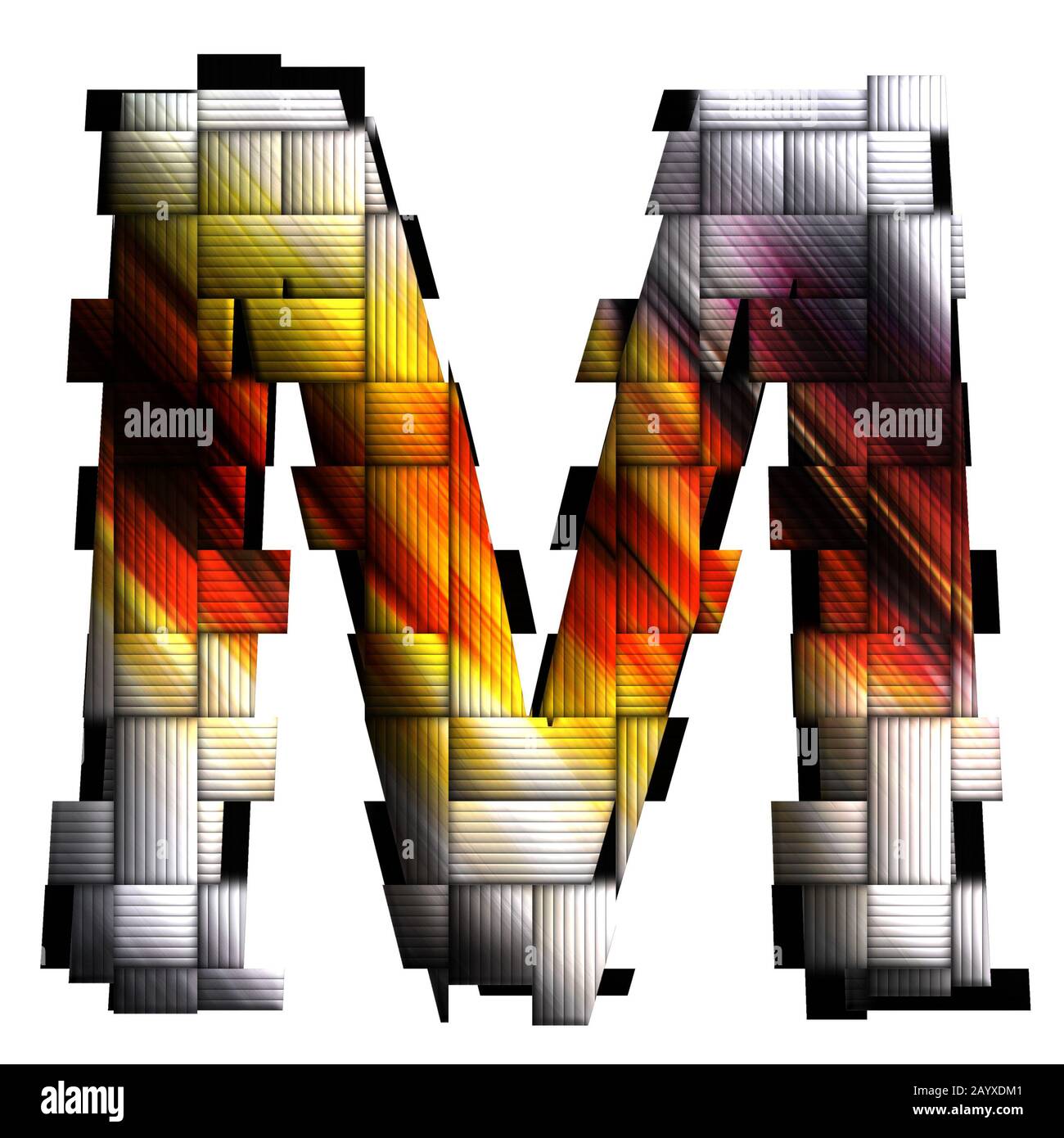 Alphabet uppercase letter in weave design style Stock Photo - Alamy