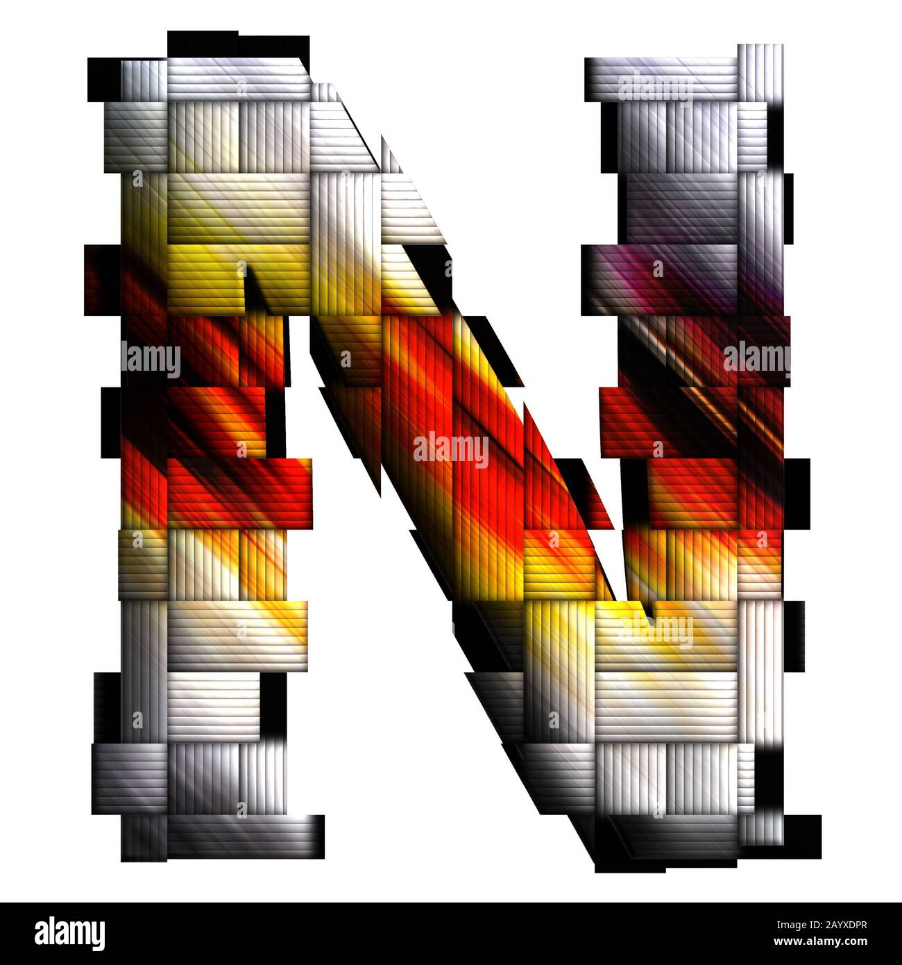 Alphabet uppercase letter in weave design style Stock Photo - Alamy