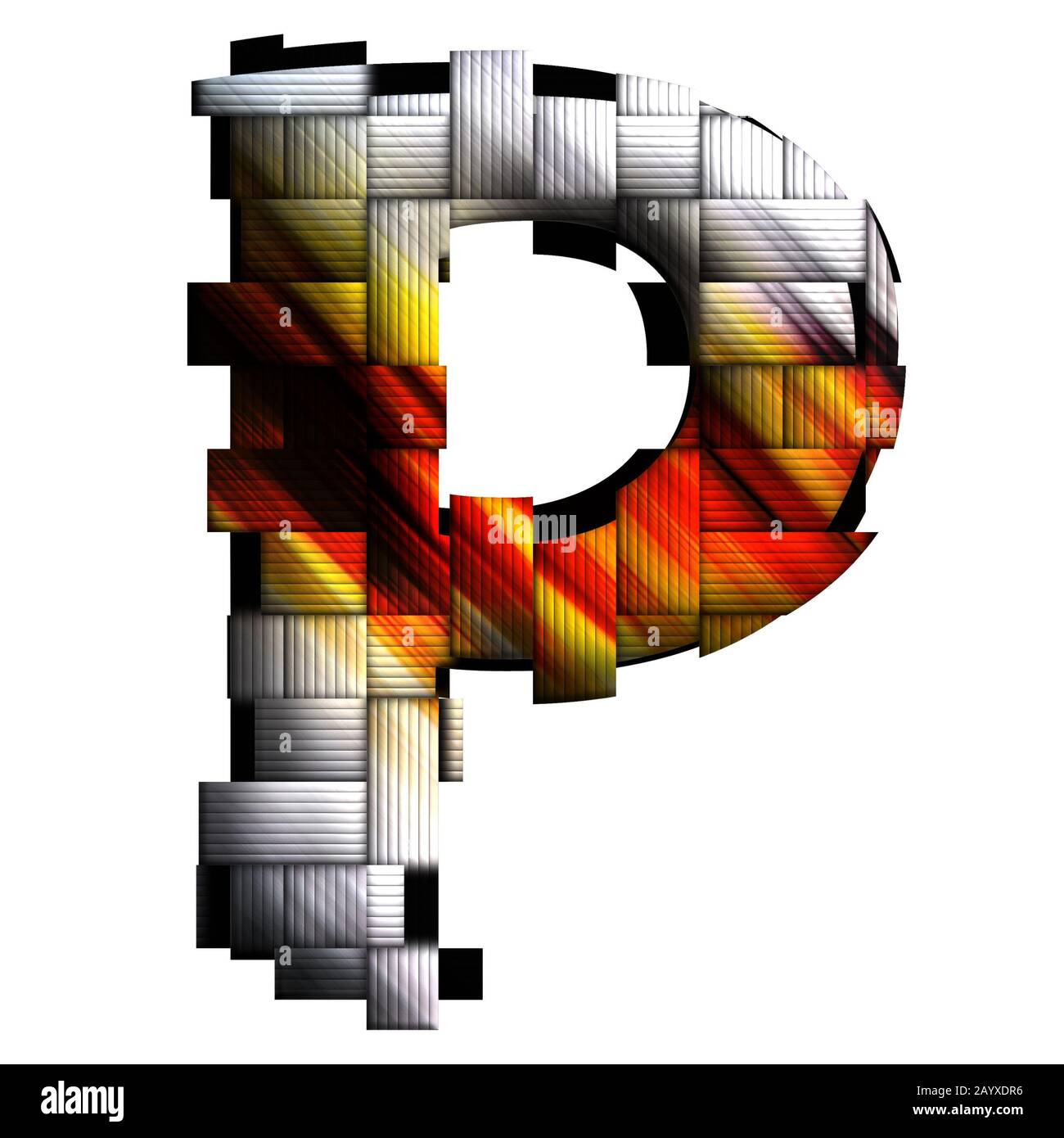 Alphabet uppercase letter in weave design style Stock Photo - Alamy