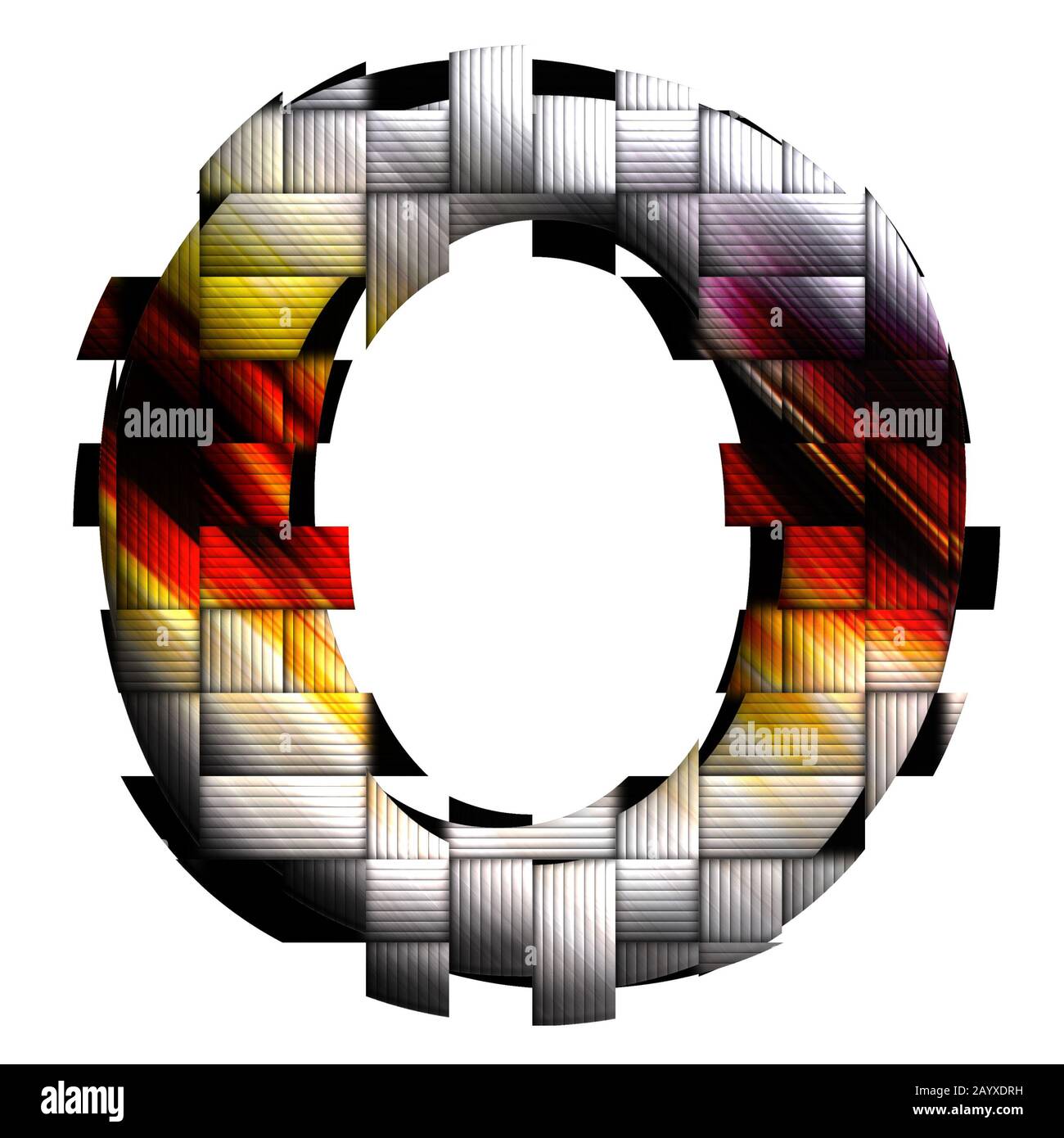 Alphabet uppercase letter in weave design style Stock Photo - Alamy