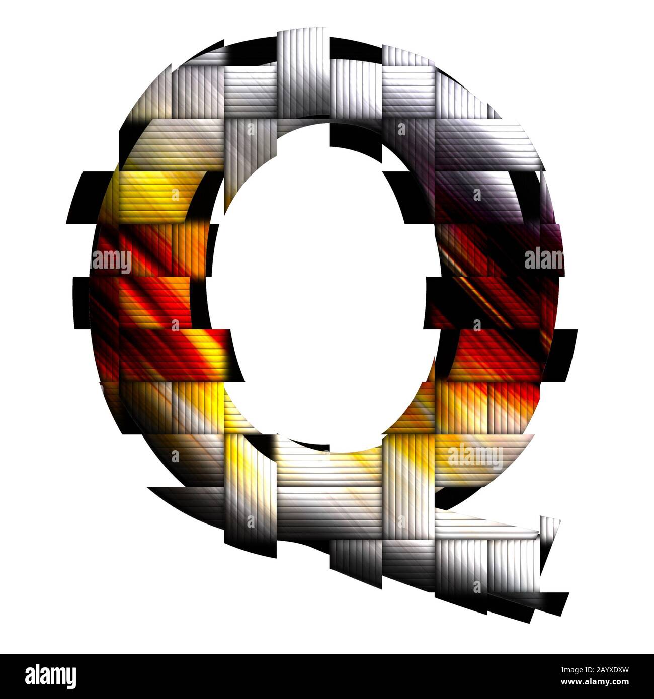 Alphabet uppercase letter in weave design style Stock Photo - Alamy