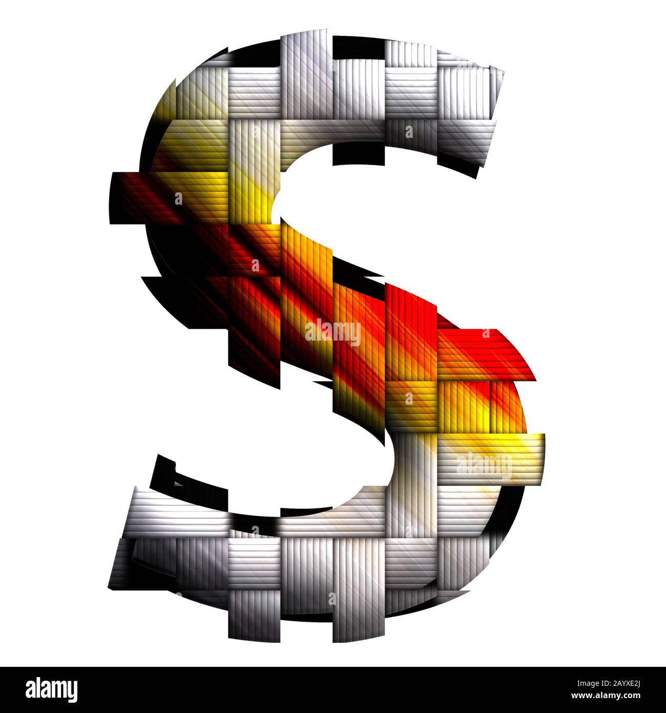 Alphabet uppercase letter in weave design style Stock Photo - Alamy