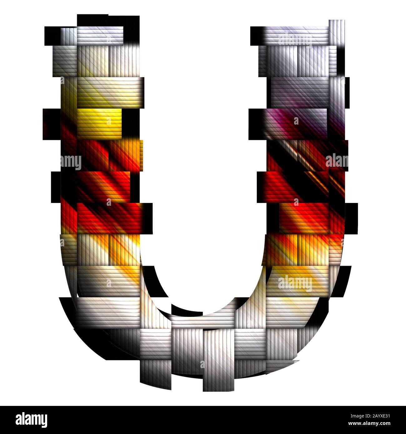 Alphabet uppercase letter in weave design style Stock Photo - Alamy