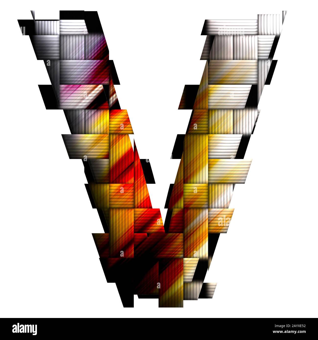 Alphabet uppercase letter in weave design style Stock Photo - Alamy