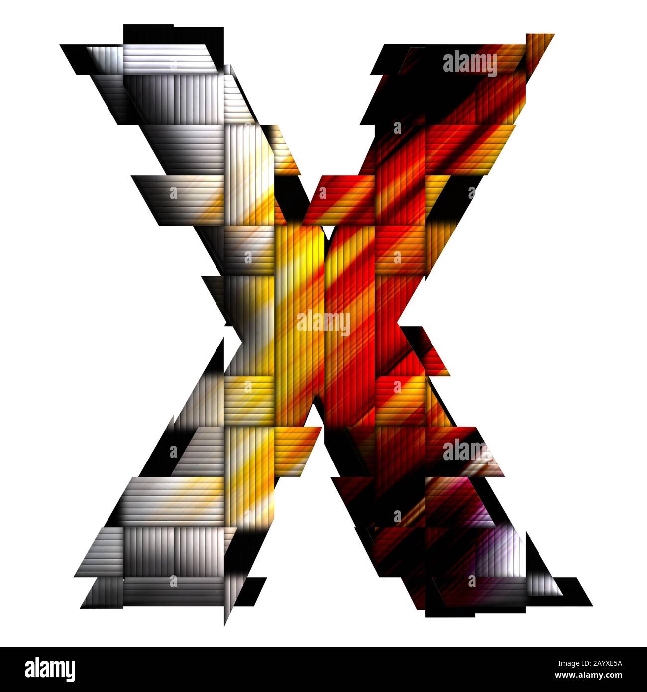 Alphabet uppercase letter in weave design style Stock Photo - Alamy