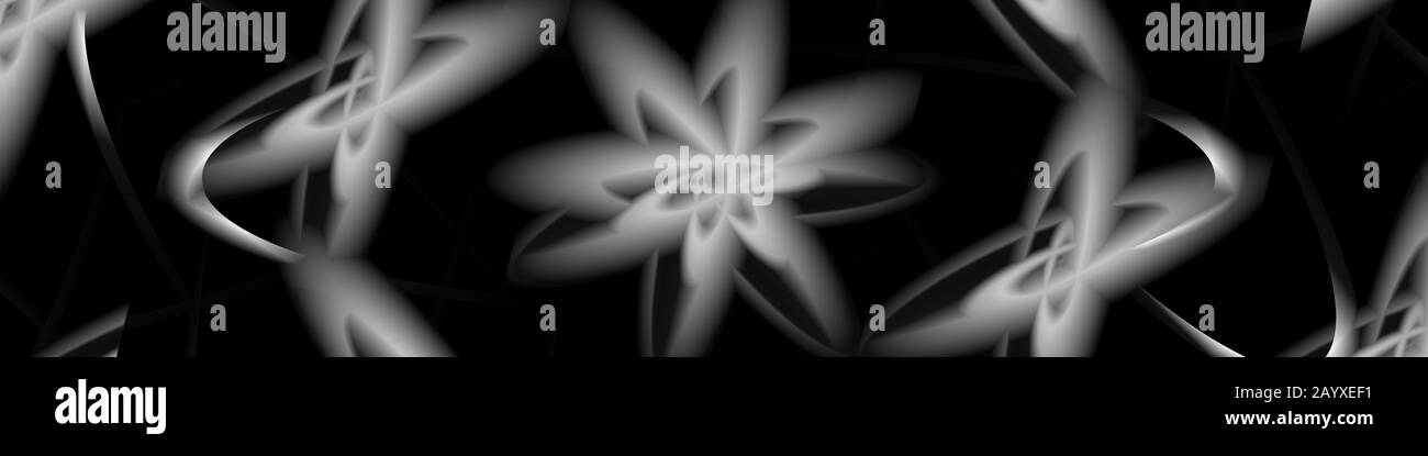 Digital art, high resolution panoramic abstract objects with soft ...