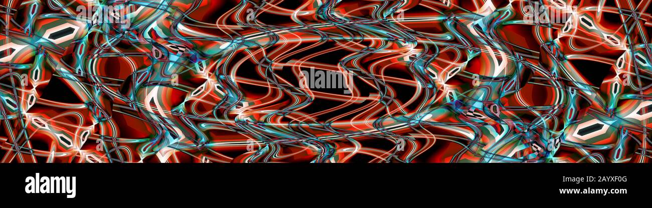 Digital art, high resolution panoramic abstract objects with soft ...