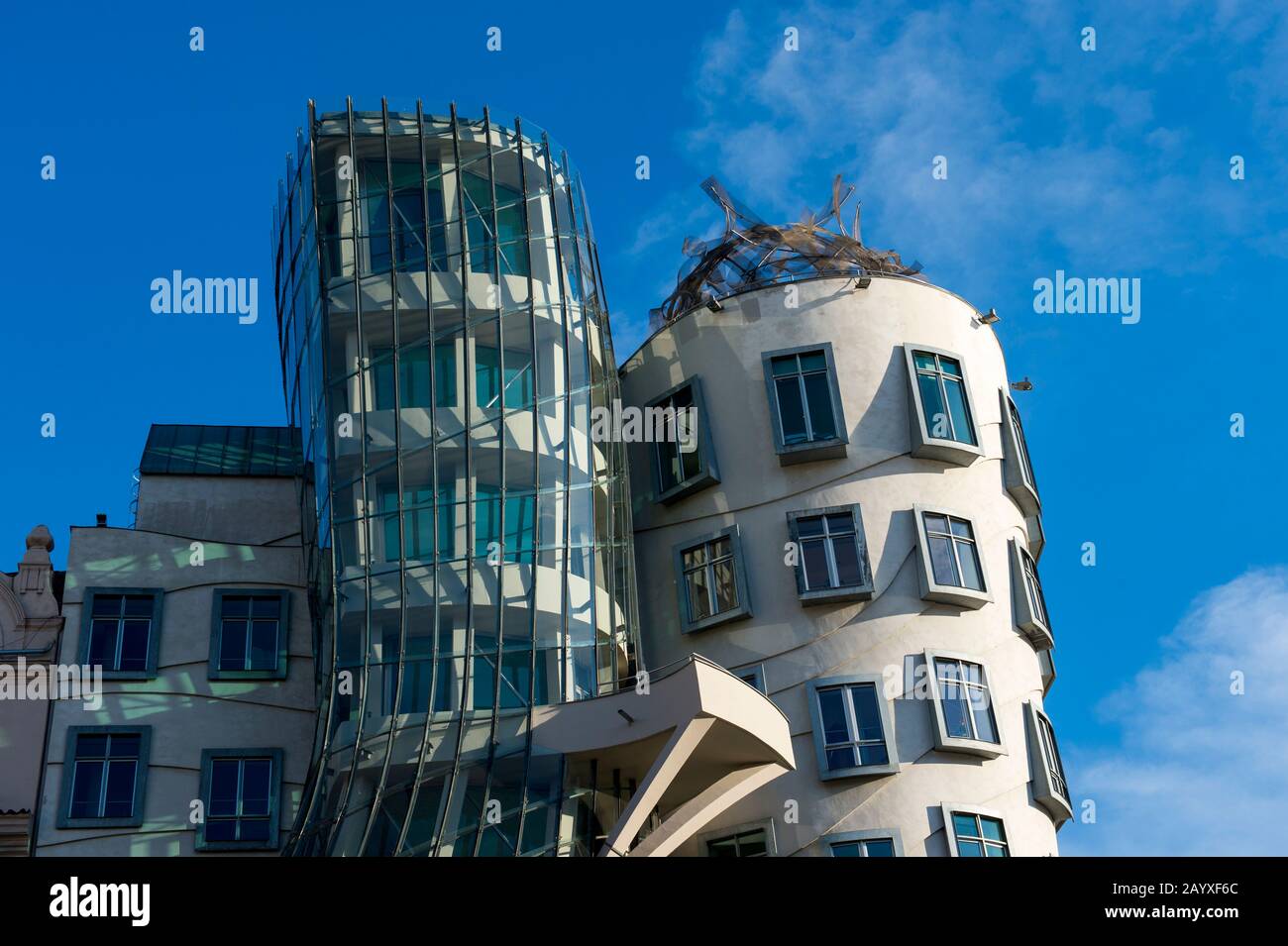 The Dancing House in Prague, Czech Republic. by Frank Gehry Stock Photo ...