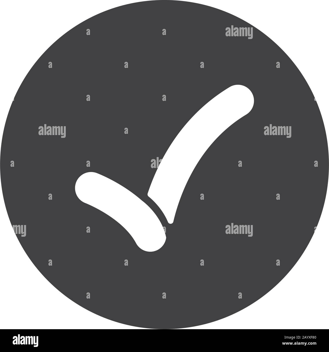 Check mark block flat style icon design, Social media multimedia ...