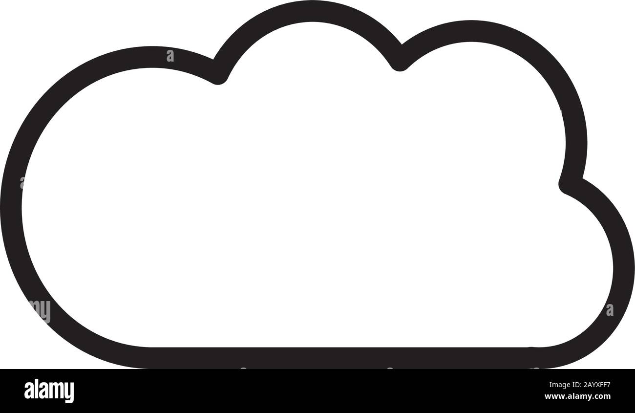 Cloud shape line style icon design, Weather sky nature climate cloudy ...