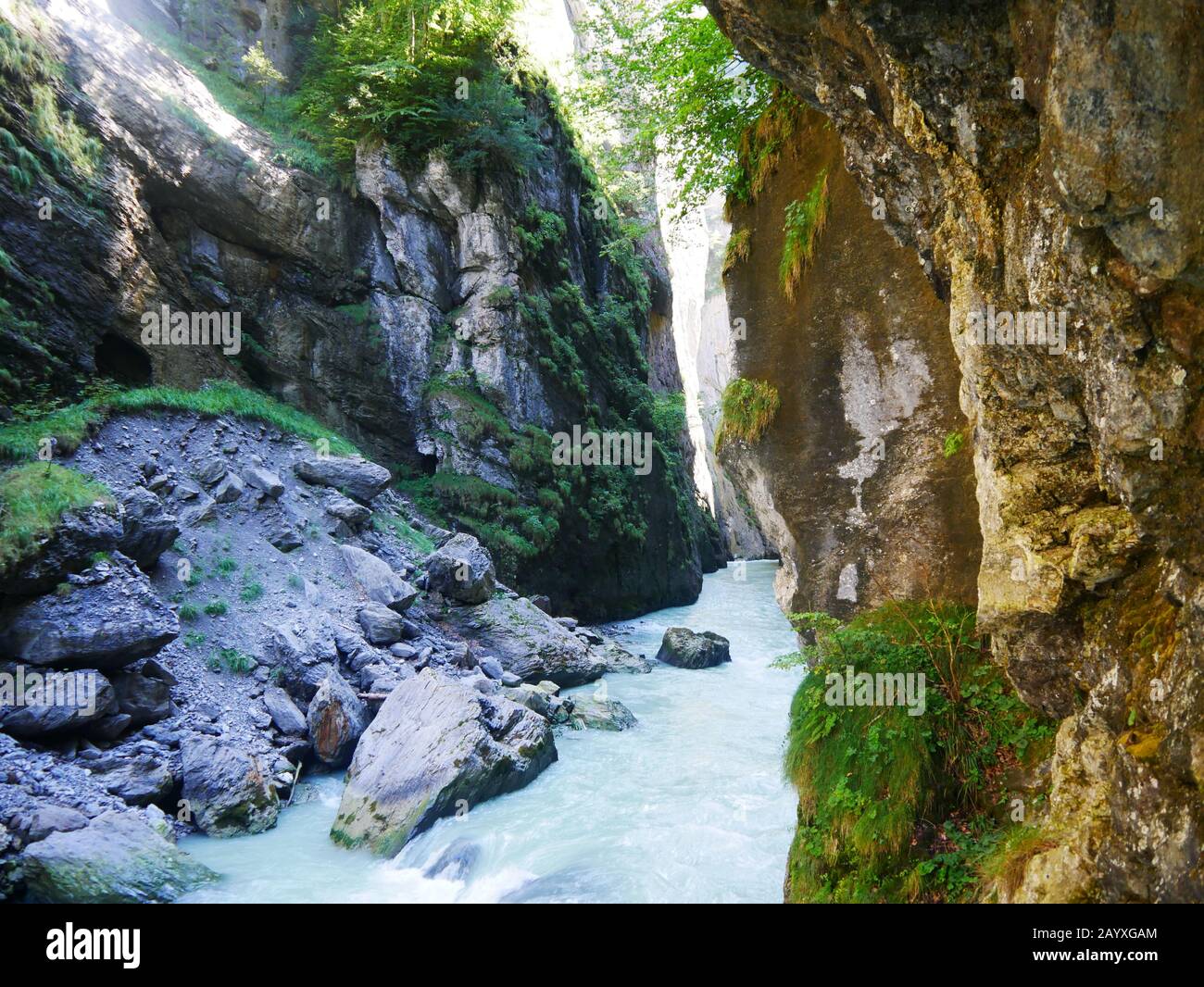 Aare Gorge, Switzerland: This gorge was cut into the Swiss Alps by the ...