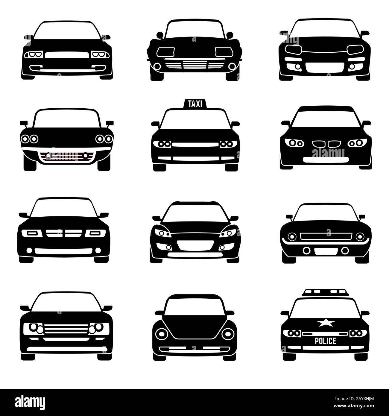 Frontal truck icon vector hi-res stock photography and images - Alamy