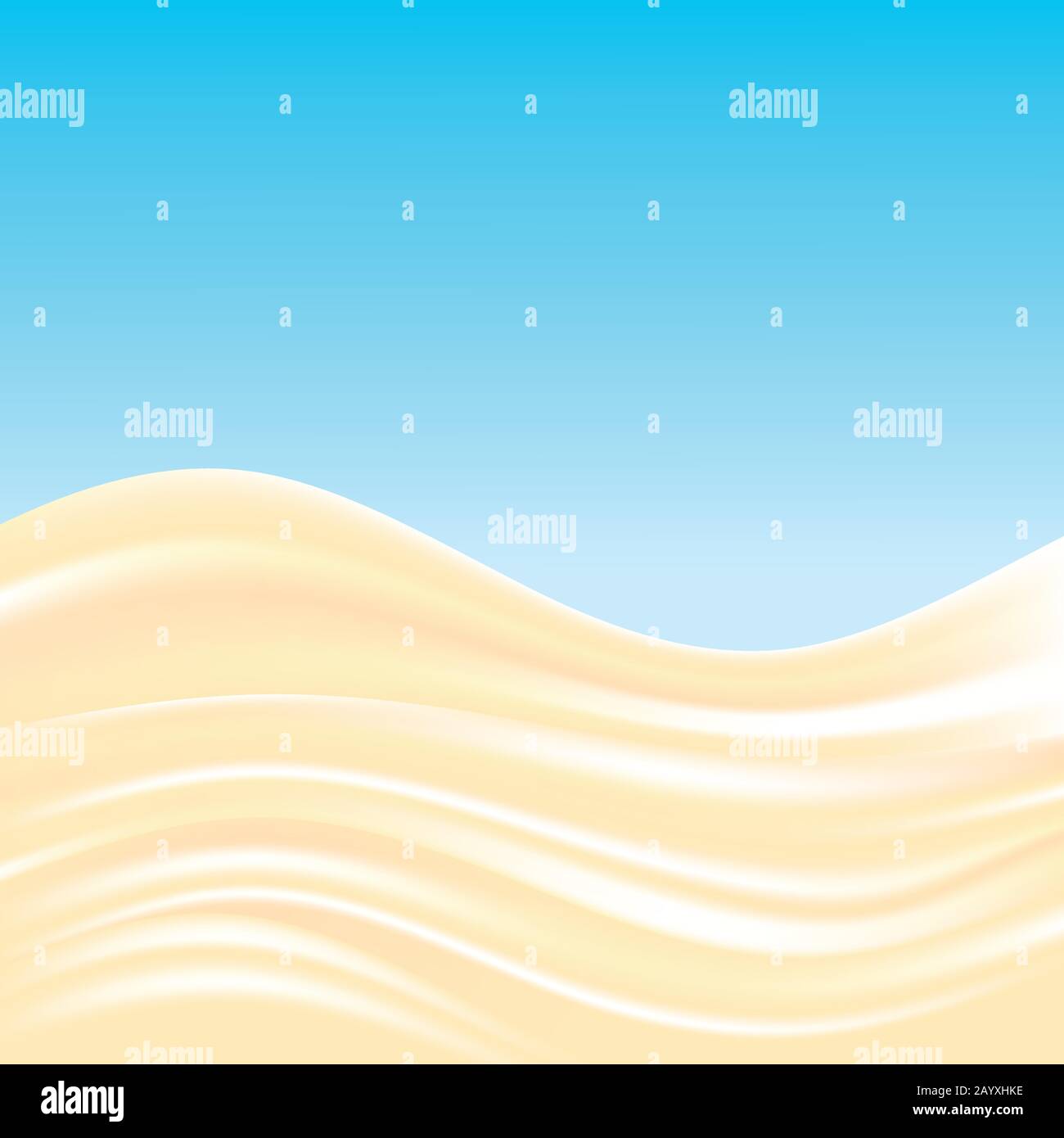 Milk cream waves vector background. Wavy cream dessert backdrop Stock ...