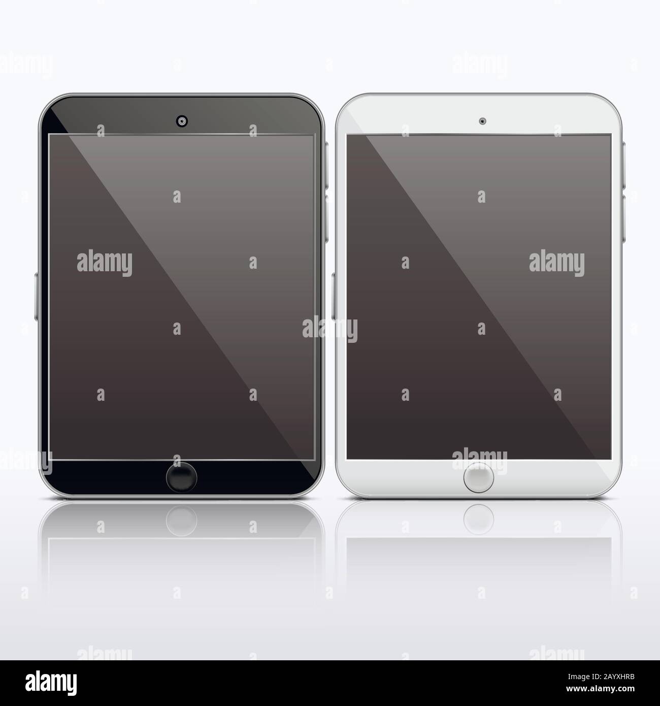 Modern electrical tablet, gadget vector template. Tablet display set ...