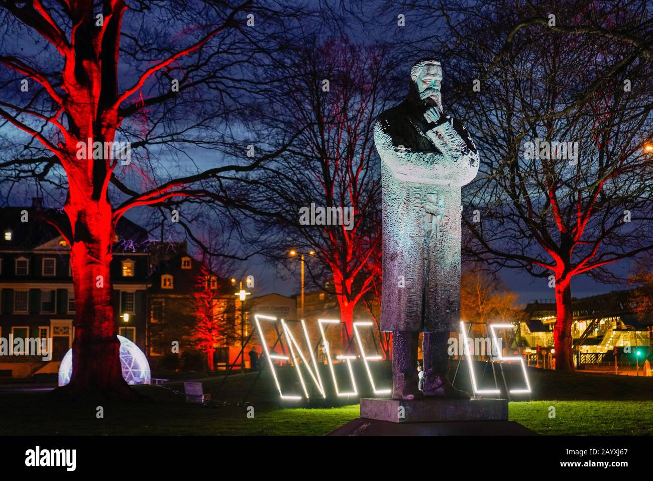 The Engels Memorial is a bronze statue of the German philosopher and ...