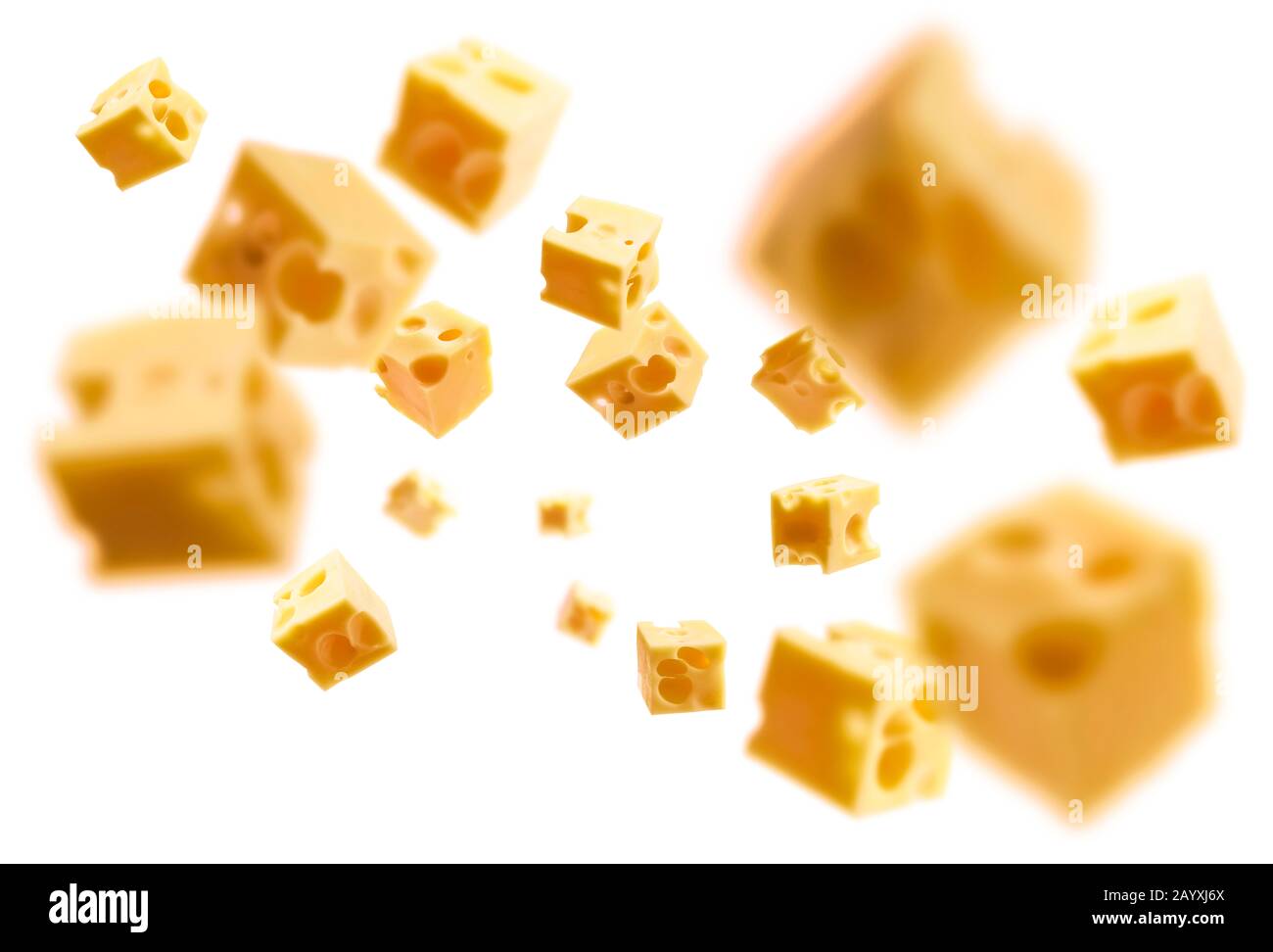 Maasdam cheese set on Cut Out Stock Images & Pictures - Alamy