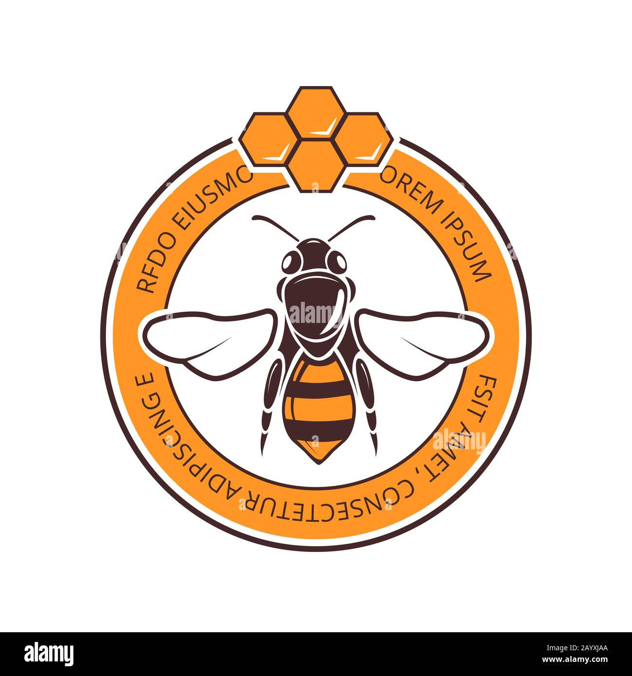 Bee label hi-res stock photography and images - Alamy