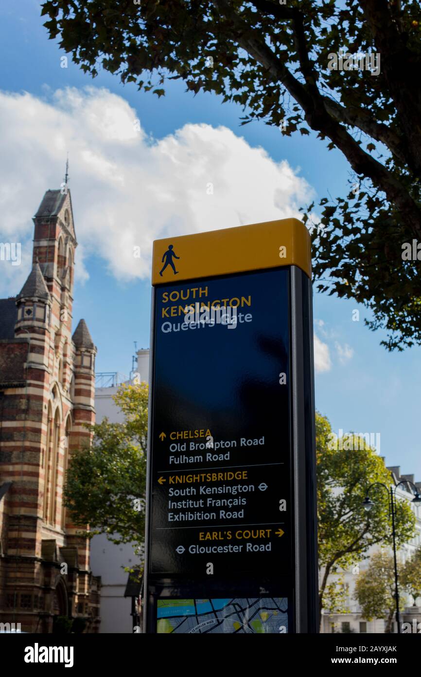 Transport for London (Tfl) Legible London monolith street sign, in ...