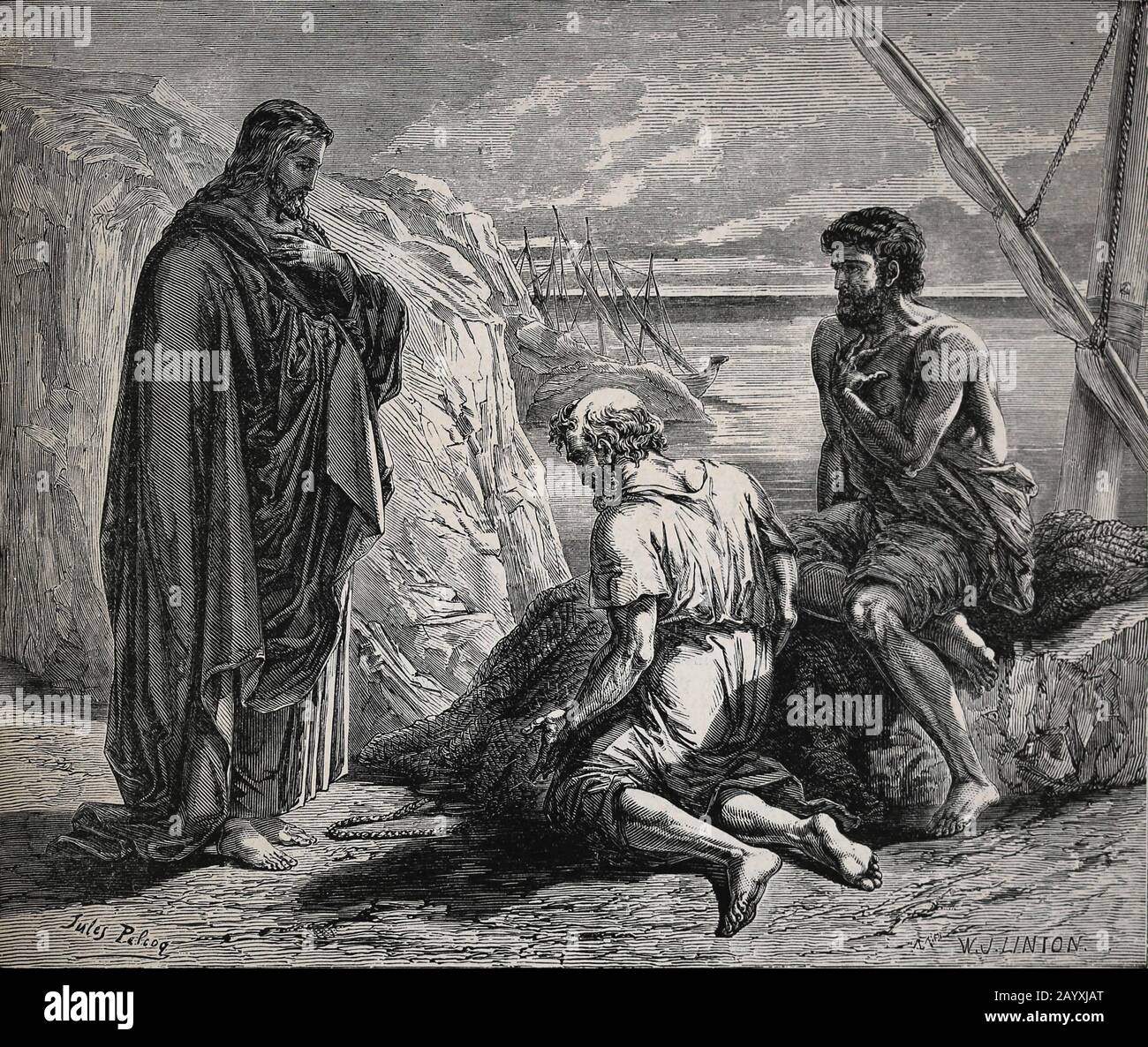 Jesus with fisherman hi-res stock photography and images - Alamy