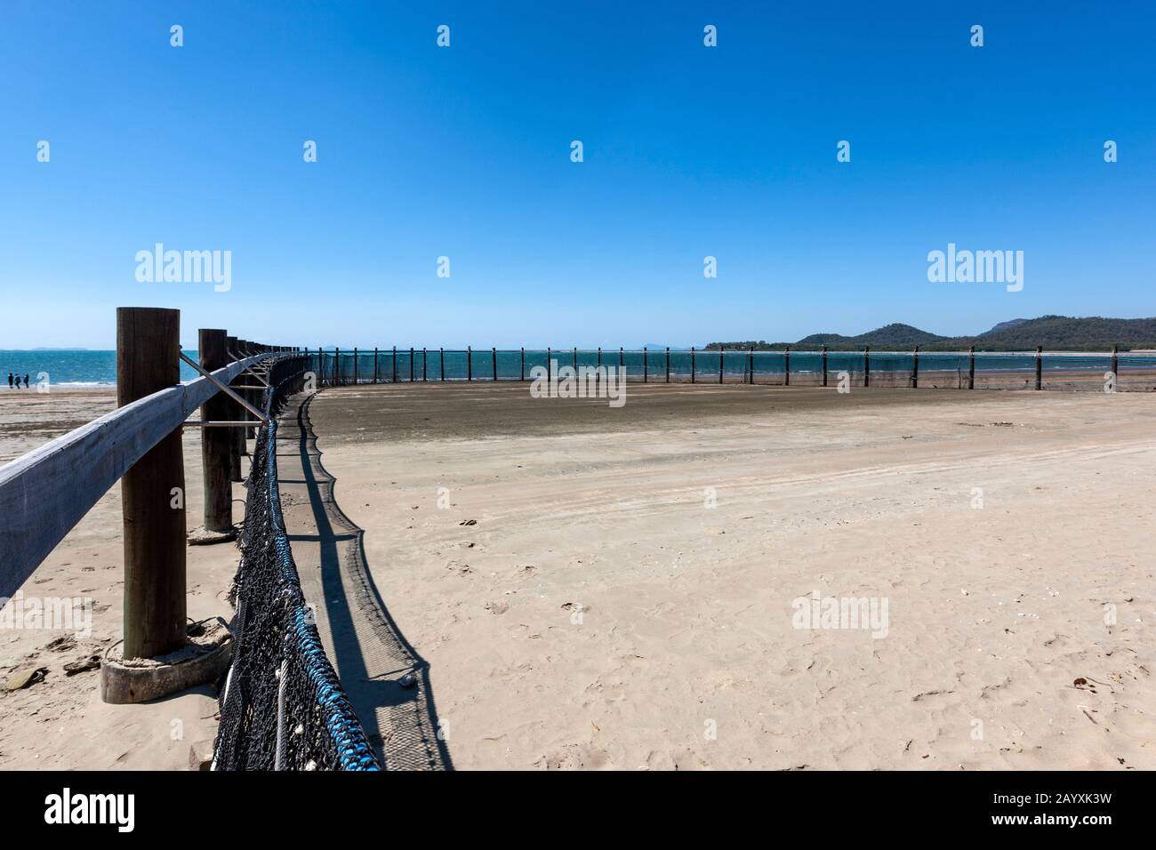 Stinger nets in Seaforth Beach, Seaforth , Queensland, Australia Stock ...
