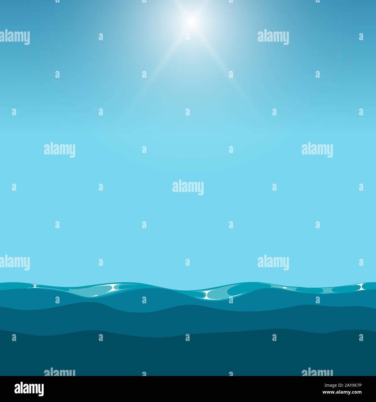 Blue sky view lake Stock Vector Images - Alamy