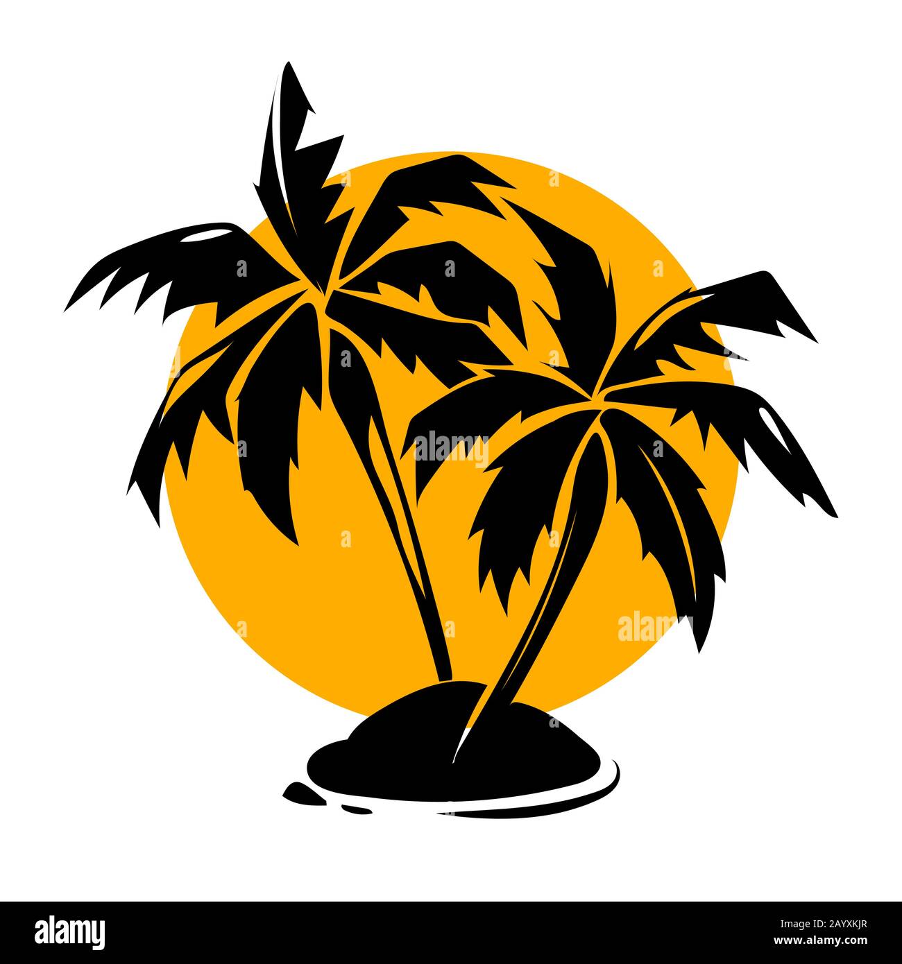Travel palm tree Stock Vector Images - Alamy