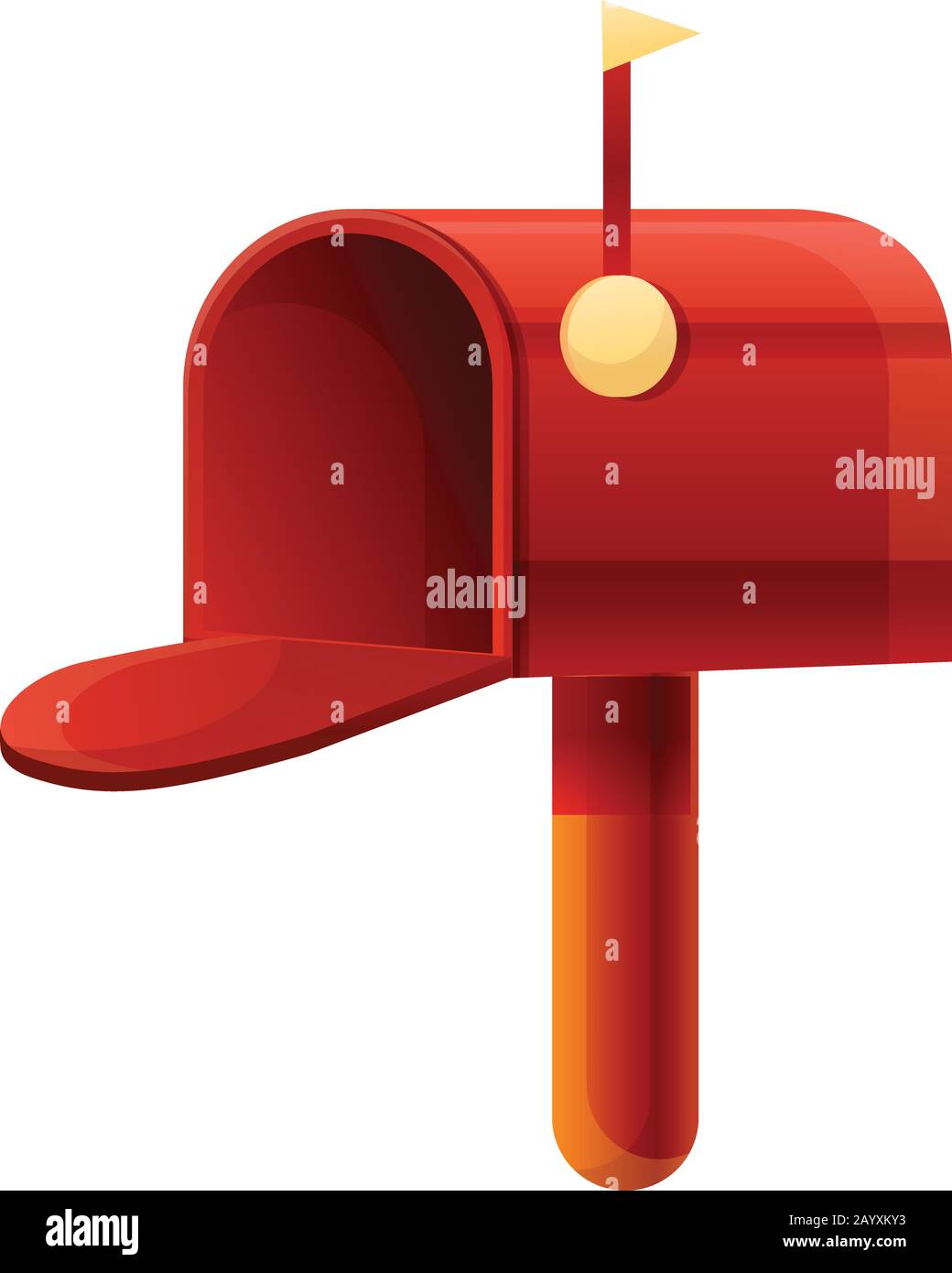 Red mailbox icon. Cartoon of red mailbox vector icon for web design ...