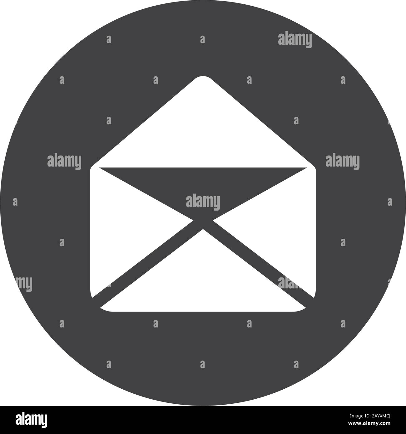 Envelope block flat style icon design, Social media multimedia ...