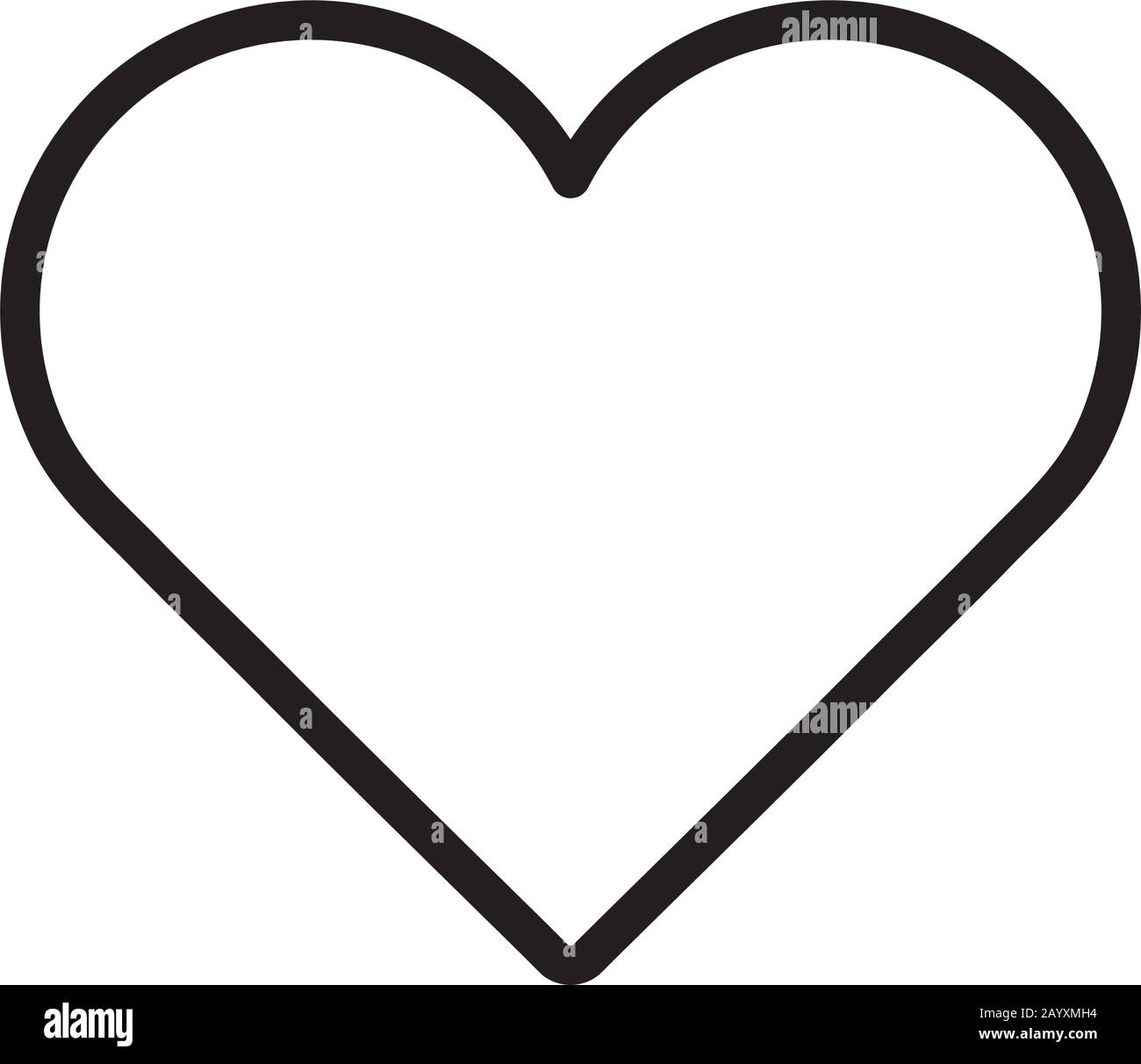 Heart line style icon design, Social media multimedia communication ...