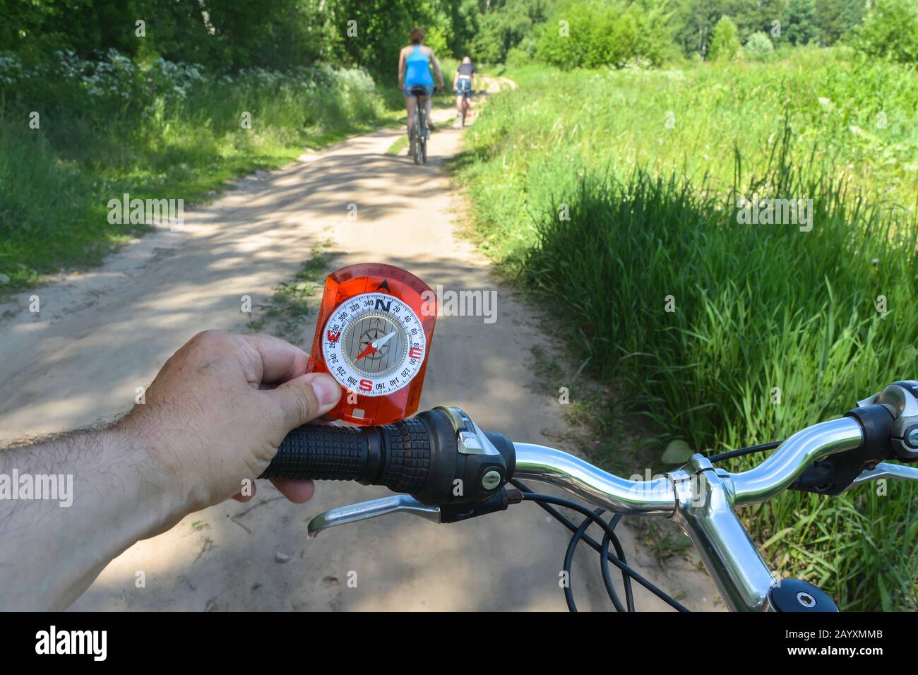 Bike ride. The components of the adventure are a Bicycle, a compass ...