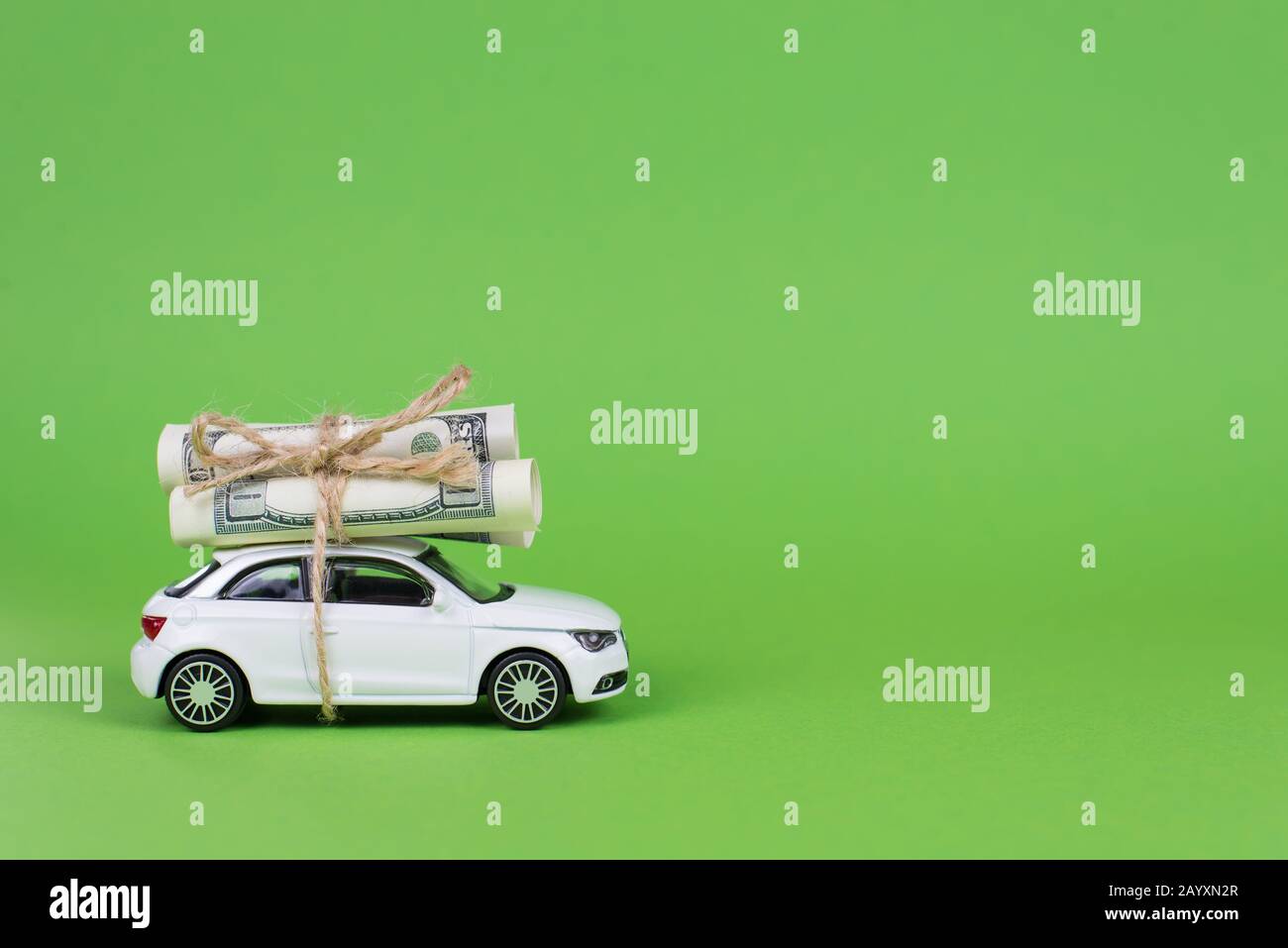 Earn cash with your car concept. Side profile full photo picture of ...