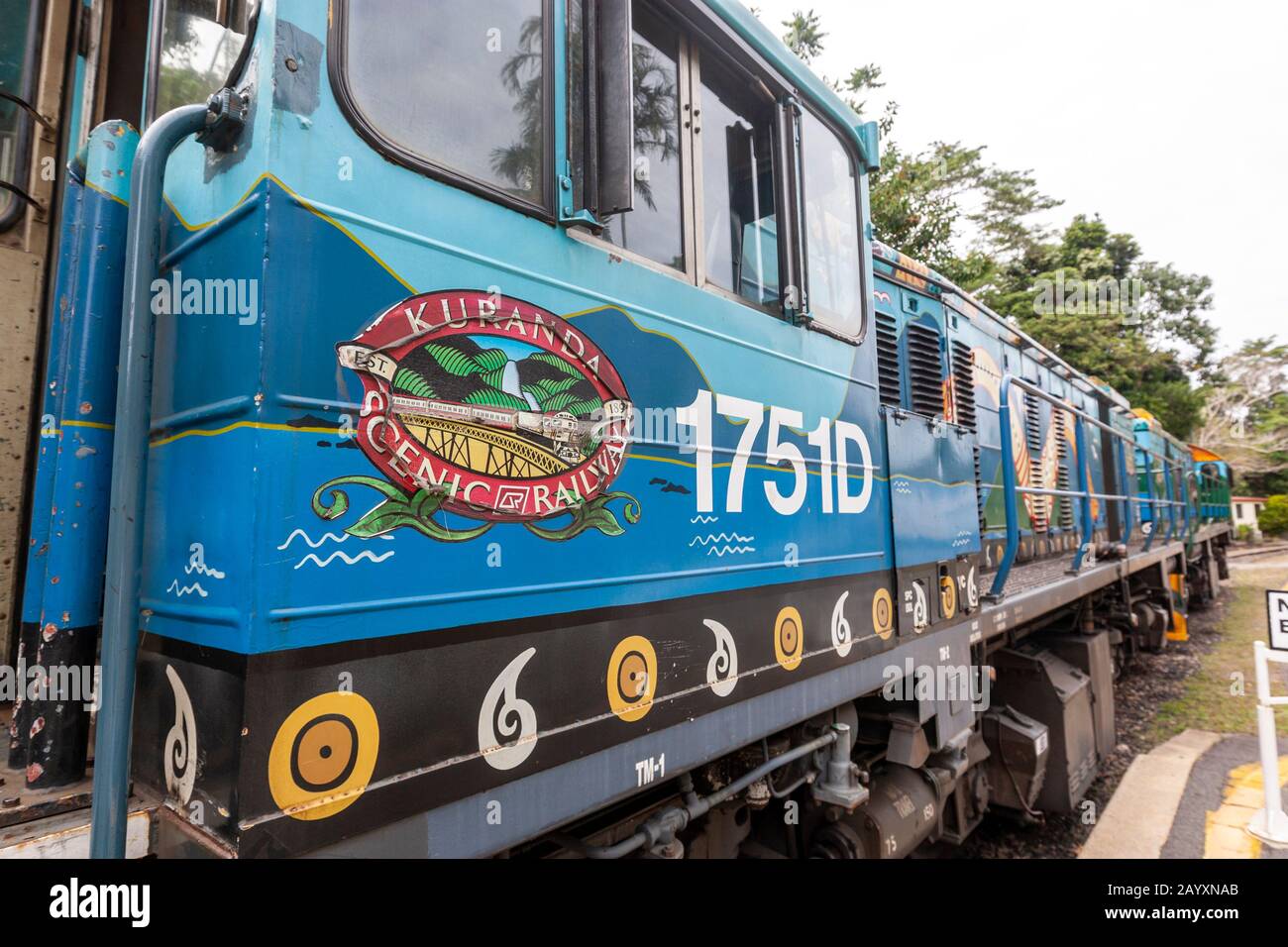 Locomotive of Kuranda Scenic Railway, Kuranda Railway Station, Coondoo ...
