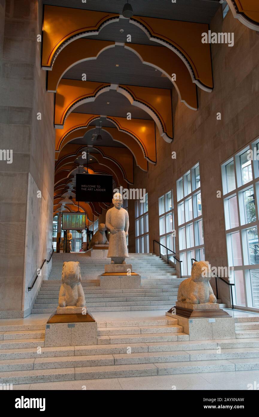 The Art Ladder: the main staircase of the 1991 Venturi building with ...