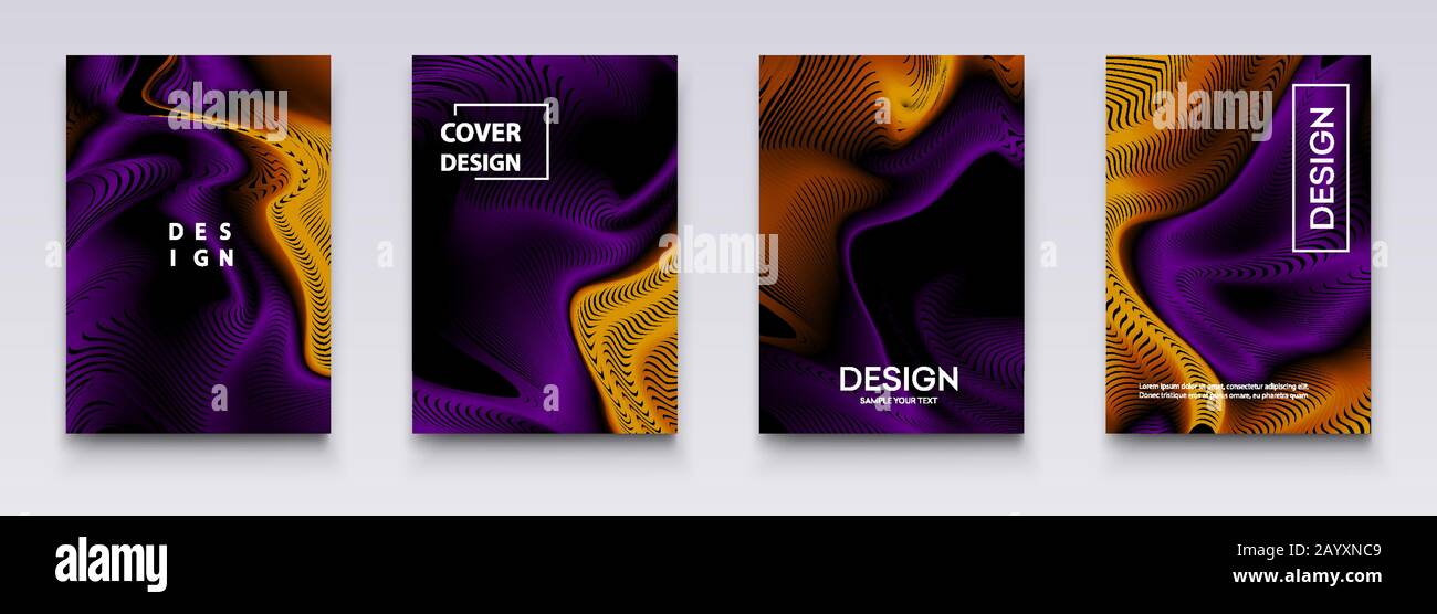 Set Moving colorful abstract background. Dynamic Effect. Vector ...