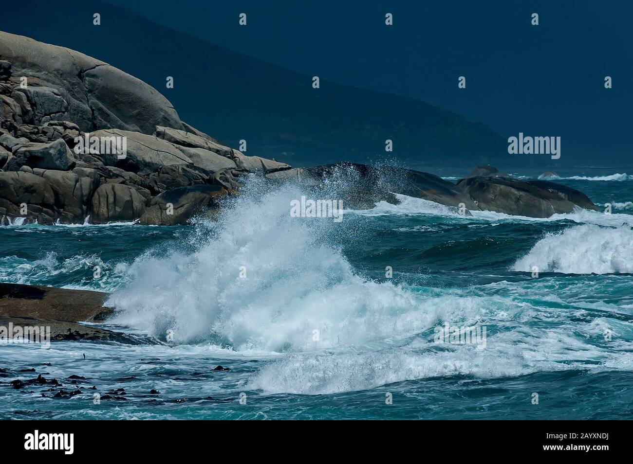 Sea shore on Atlantic ocean by Cape Town, South Africa Stock Photo - Alamy