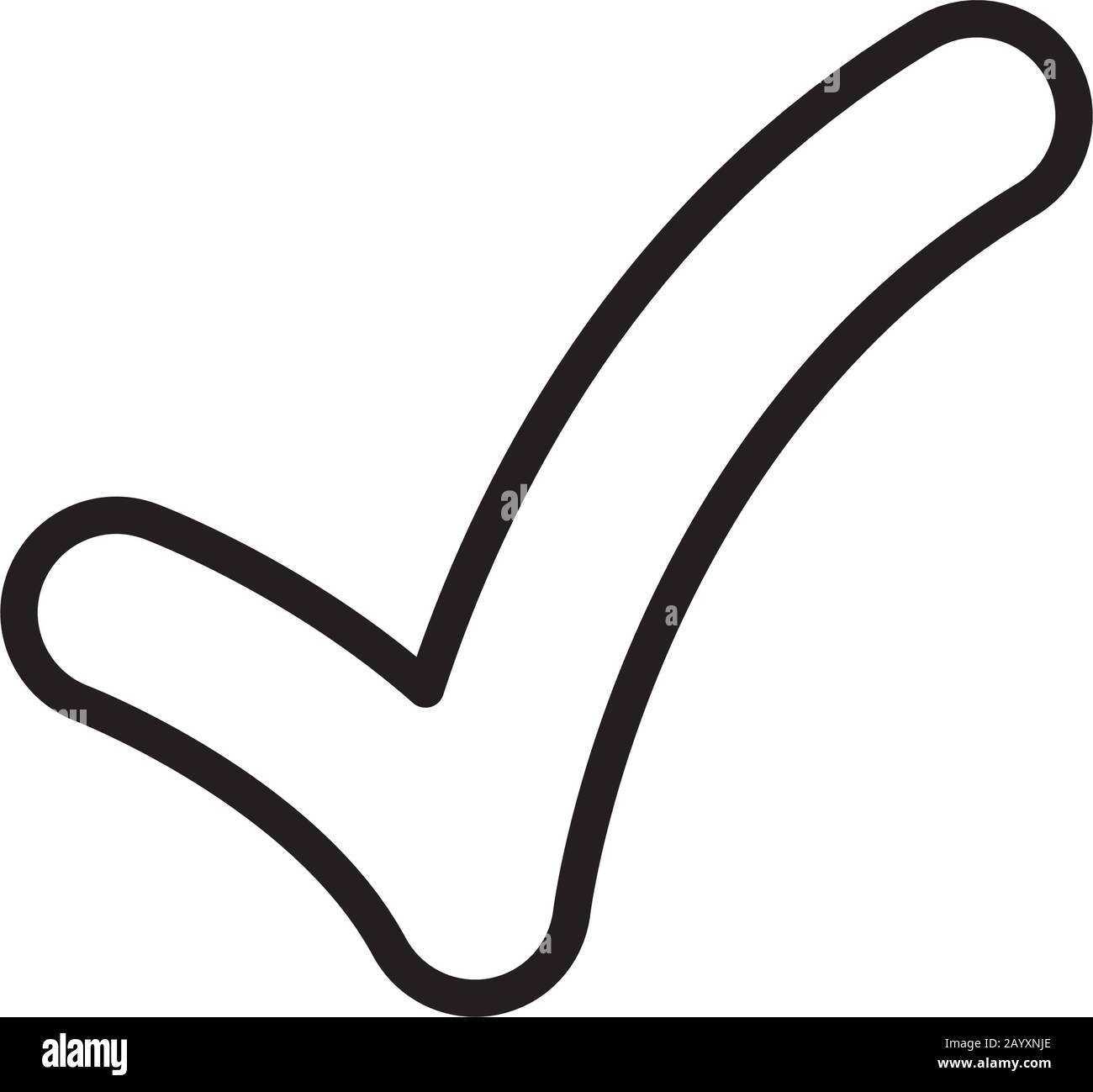 Check mark line style icon design, Social media multimedia ...