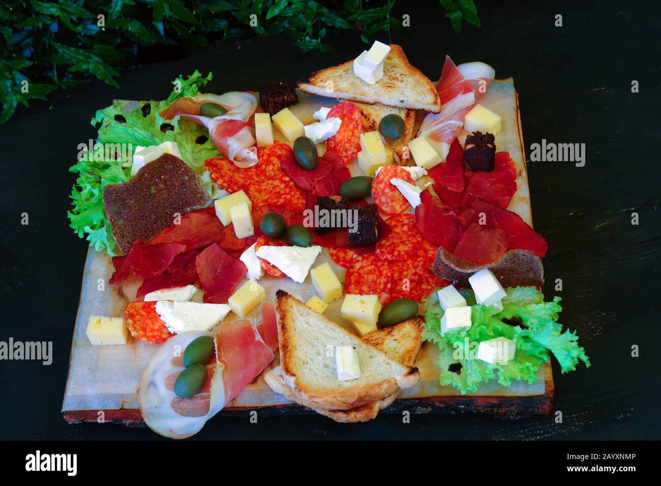 delicious dishes and desserts at the restaurant Stock Photo - Alamy