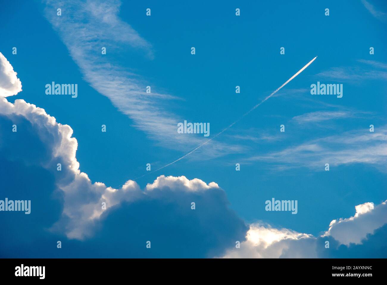 blue sky with bright clouds Stock Photo - Alamy