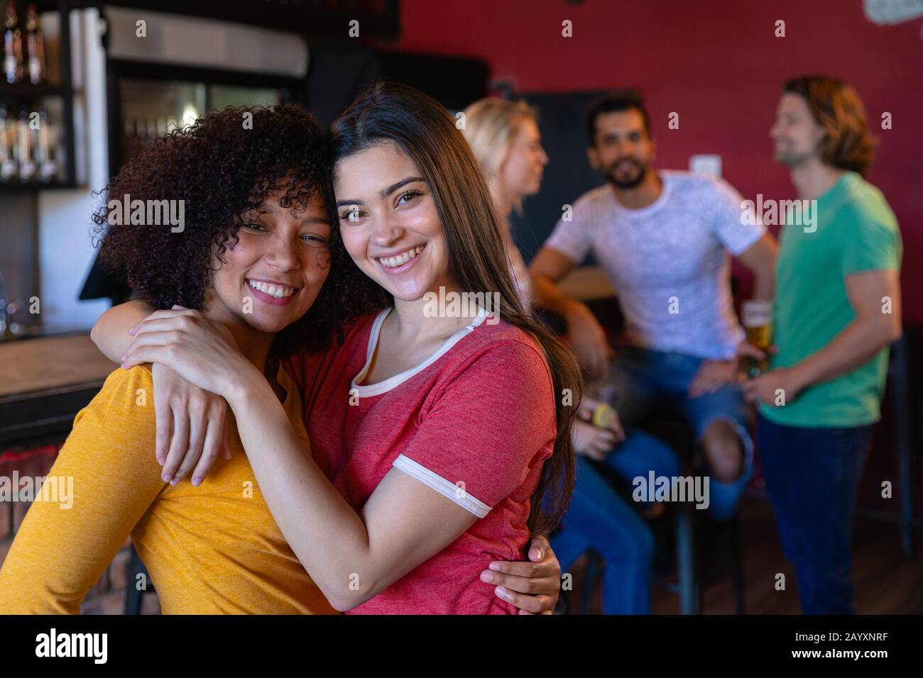 Hug friends hi-res stock photography and images - Alamy