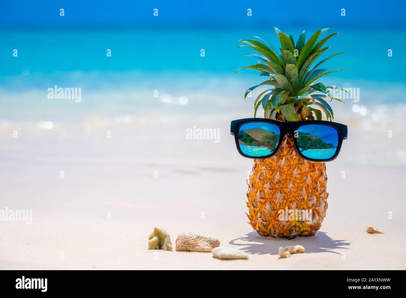 Tropical beach pineapple hi-res stock photography and images - Alamy