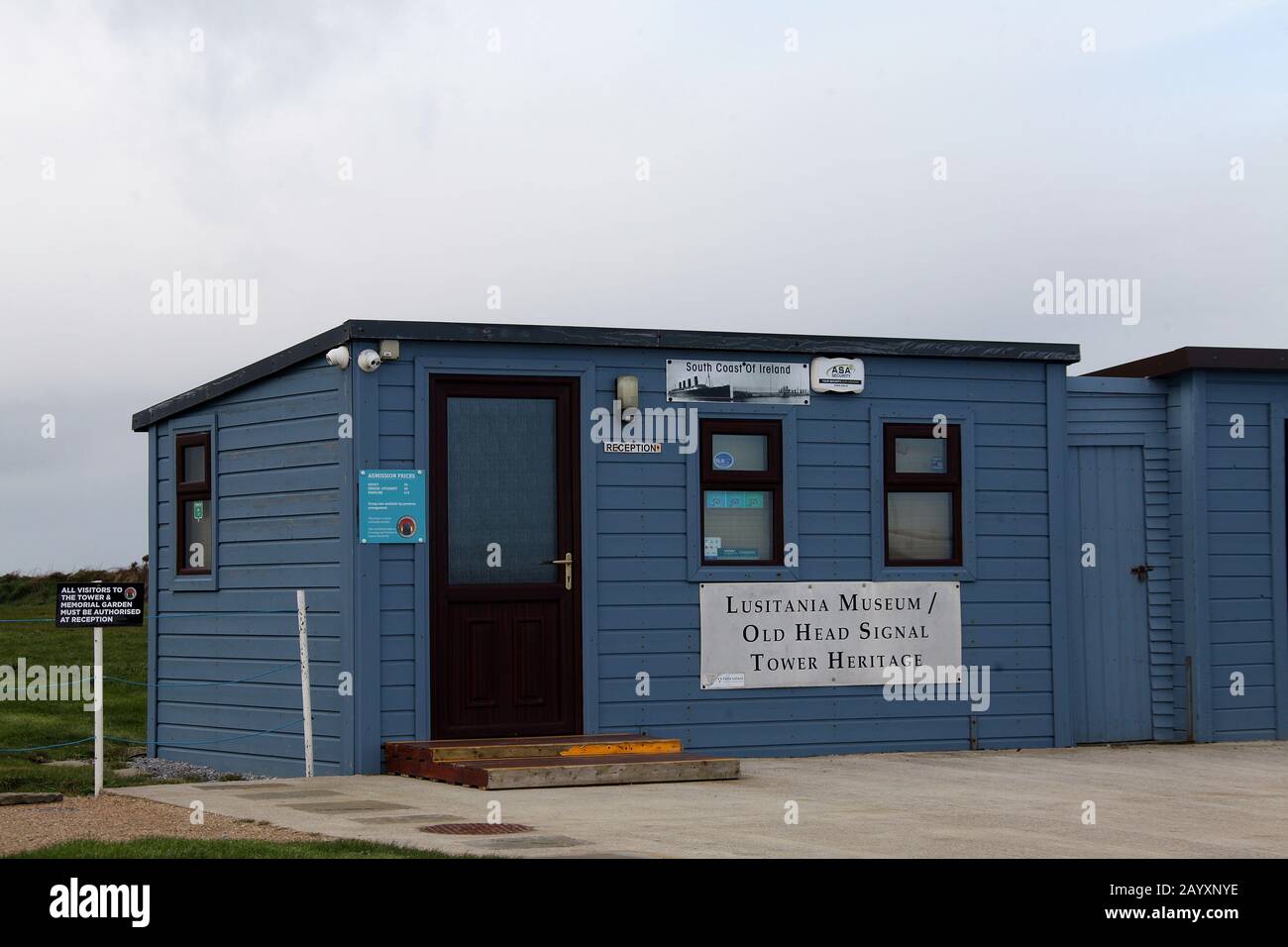 Lusitania Museum and Old Head Signal Tower at Kinsale in County Cork ...