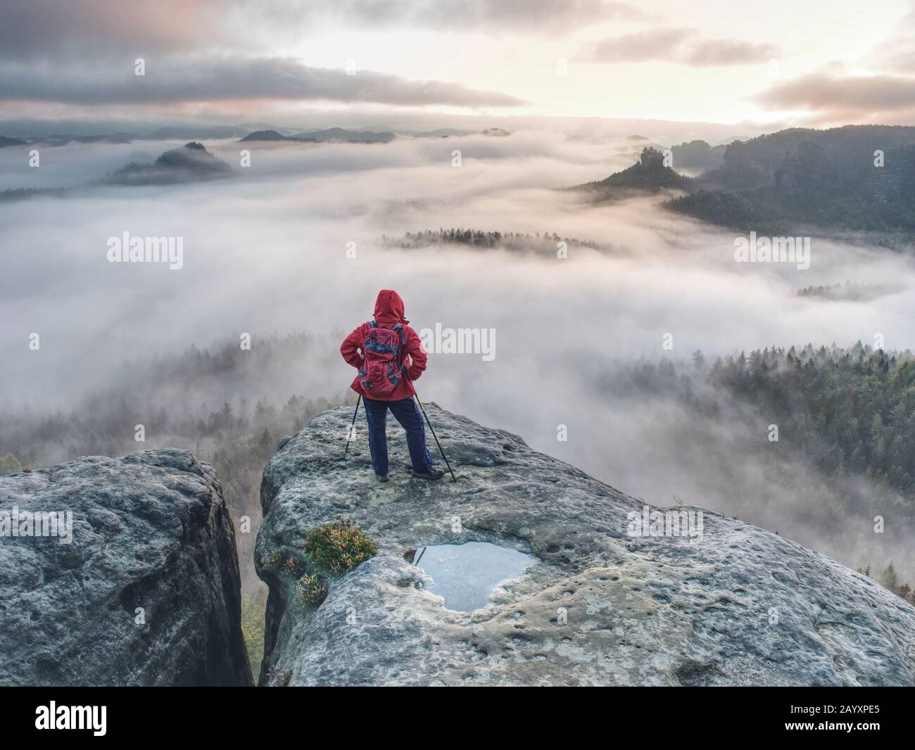 Trekker hiker shadow hi-res stock photography and images - Alamy