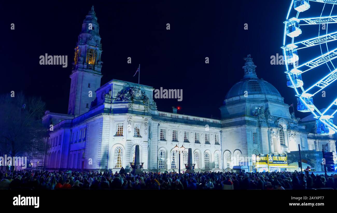 New Years Eve fireworks in Cardiff Wales - CARDIFF, WALES - DECEMBER 31 ...