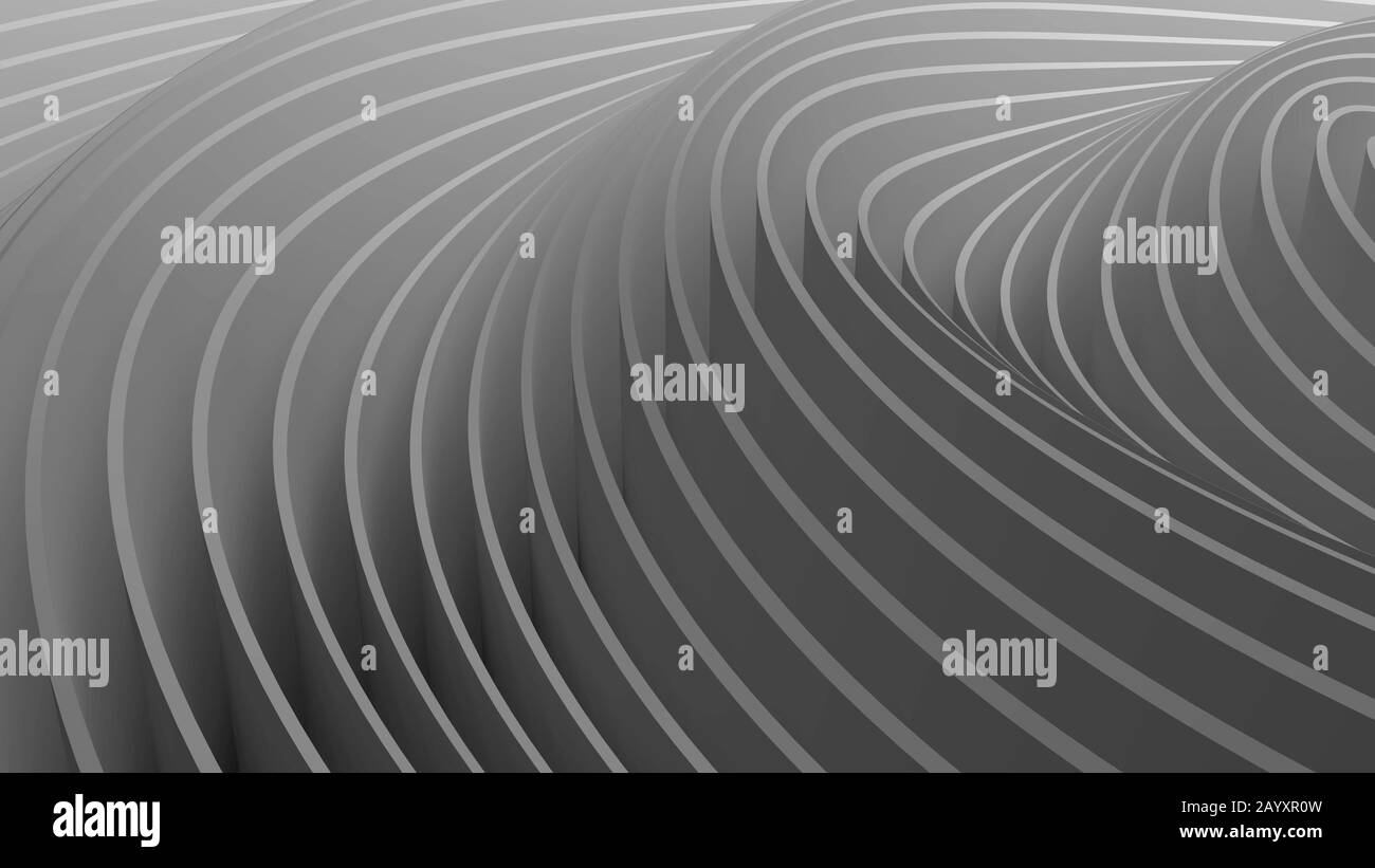 3D rendering fluctuations of abstract waves, ripples in space. Wave ...
