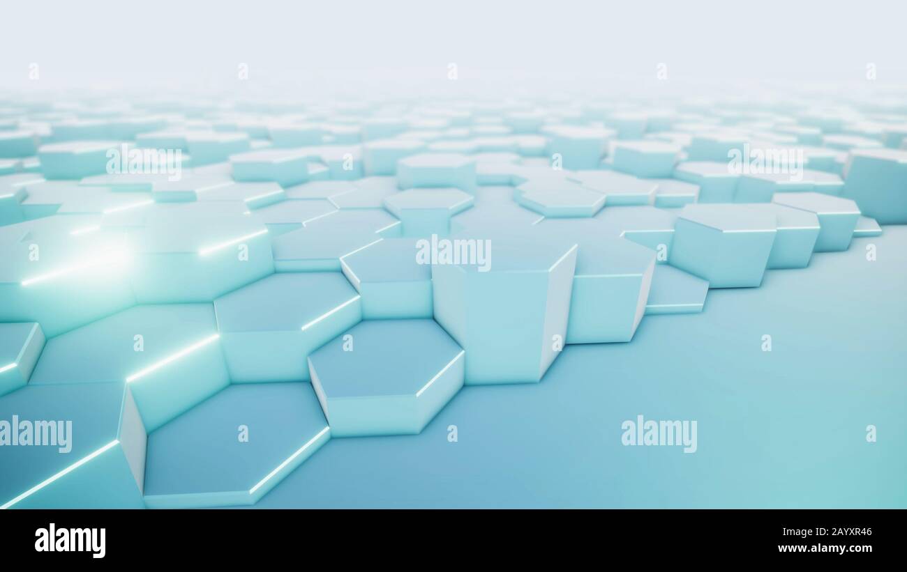 3d animation texture hexagons in hi-res stock photography and images - Alamy