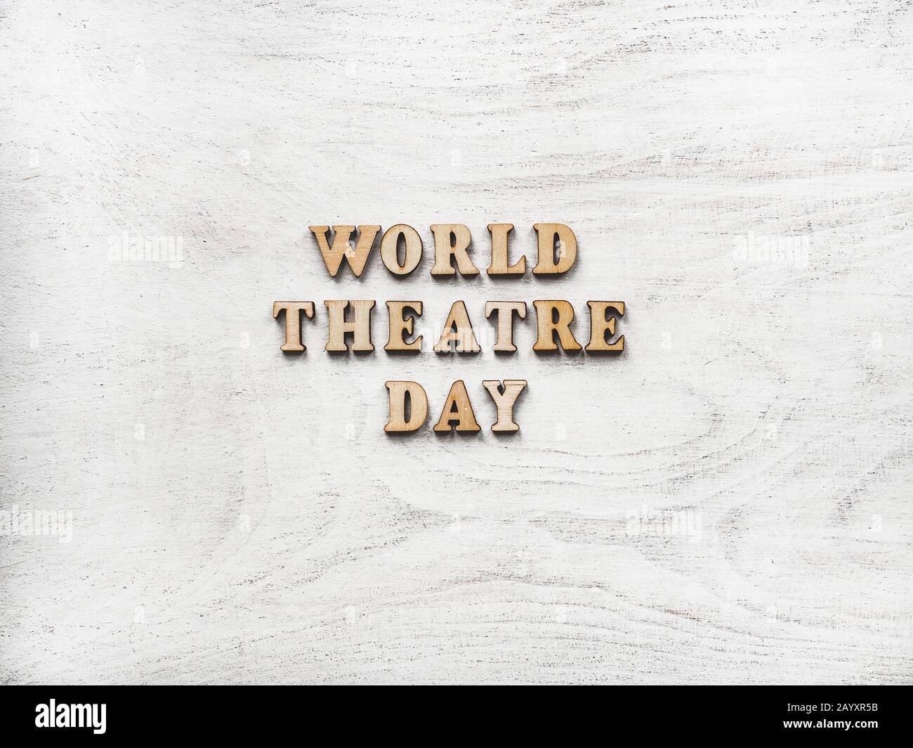 Happy THEATRE DAY. Beautiful greeting card. Isolated background Stock ...