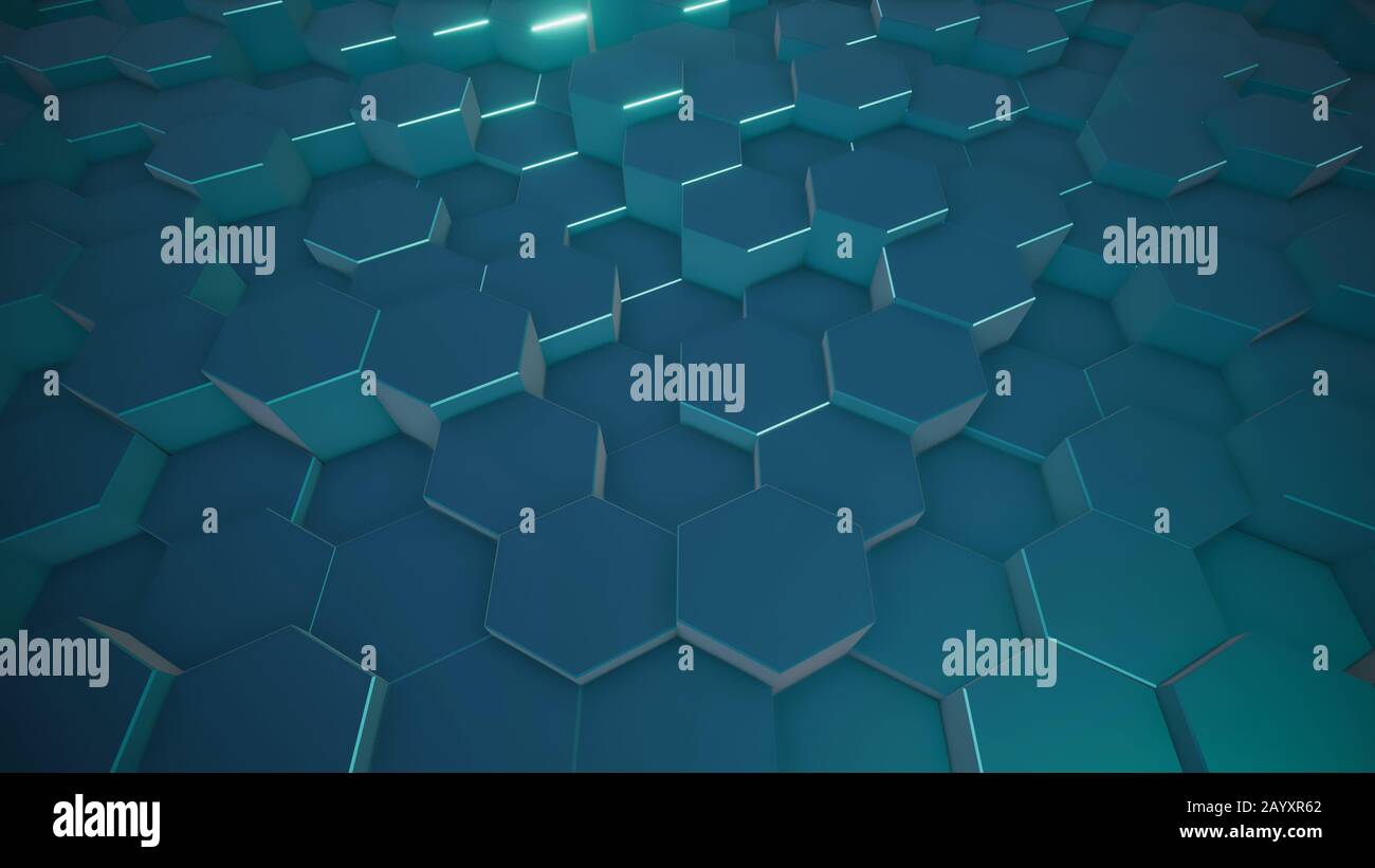 3d animation texture hexagons in hi-res stock photography and images - Alamy