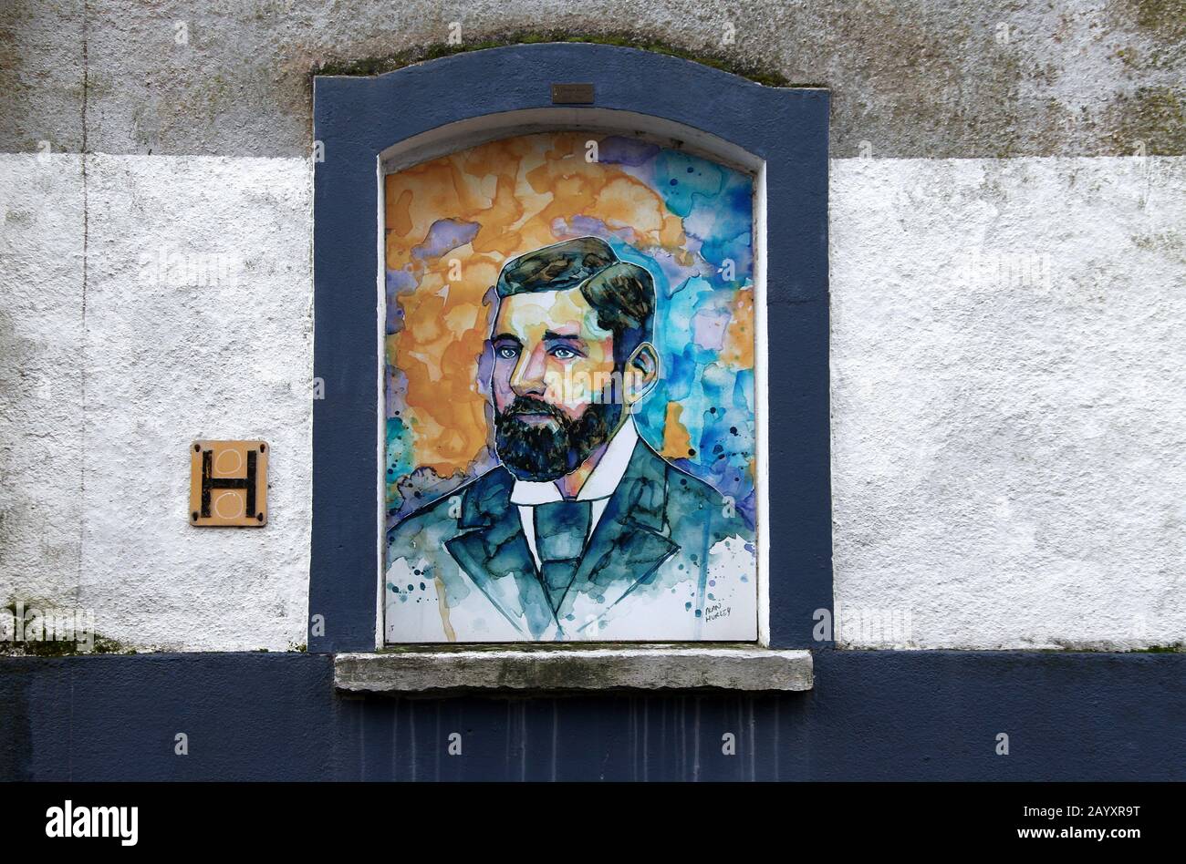 Artwork of Irish Nationalist Thomas Kent at Kyle Street in Cork Stock ...