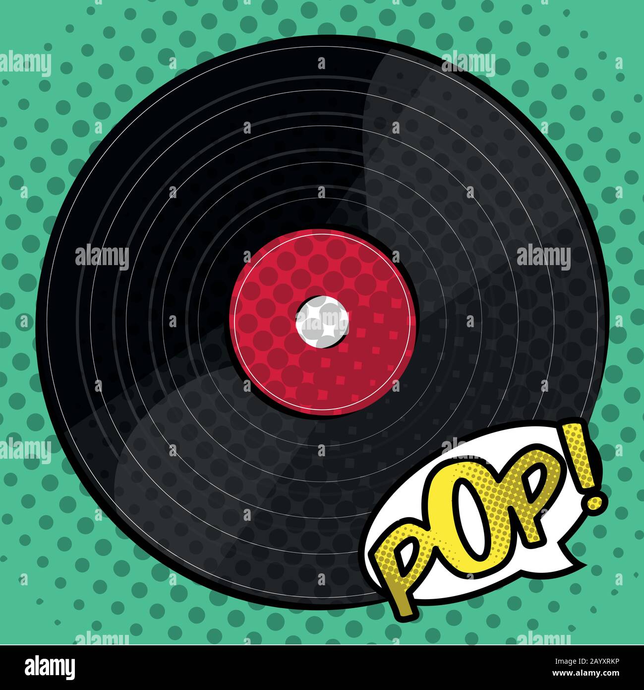 Vinyl record cartoon Stock Vector Images - Alamy