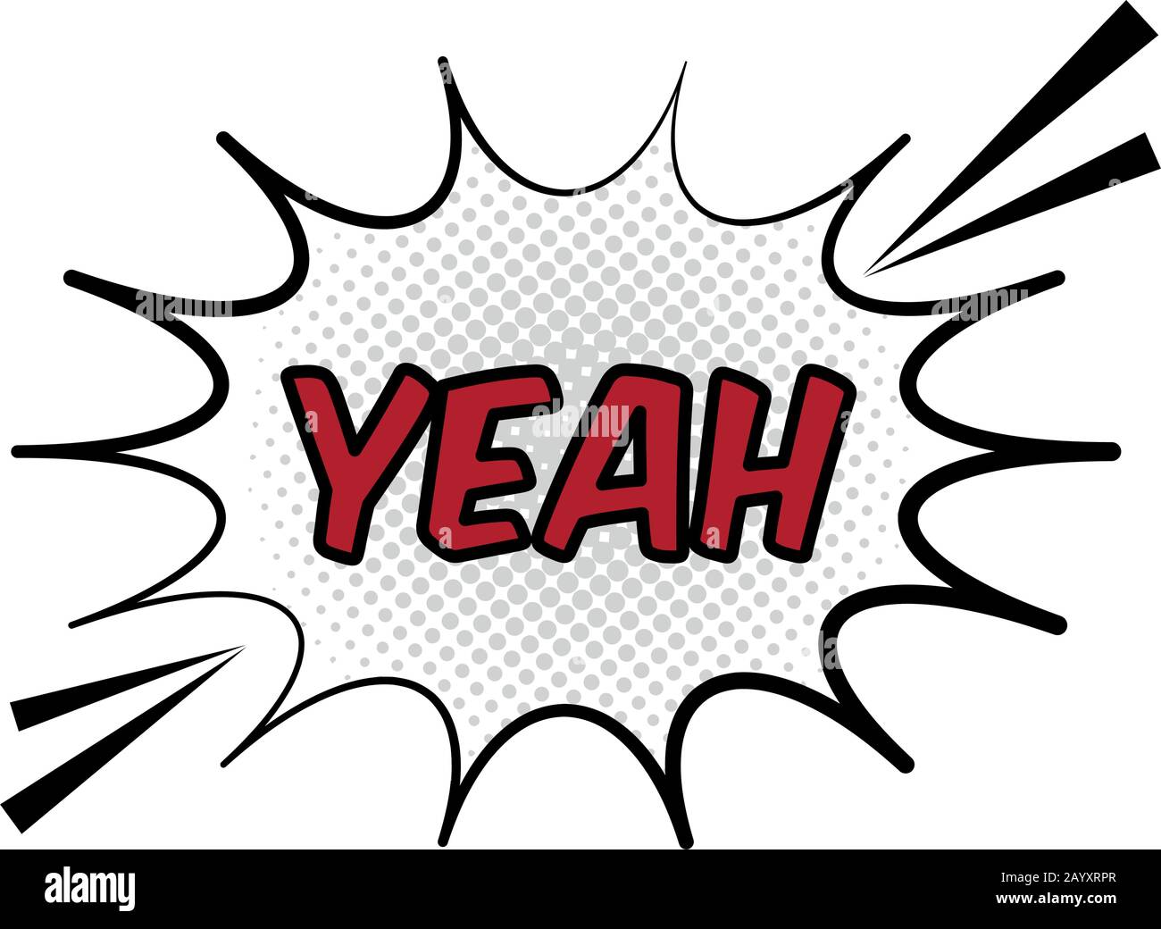 Yeah comic bubble expression Stock Vector Image & Art - Alamy